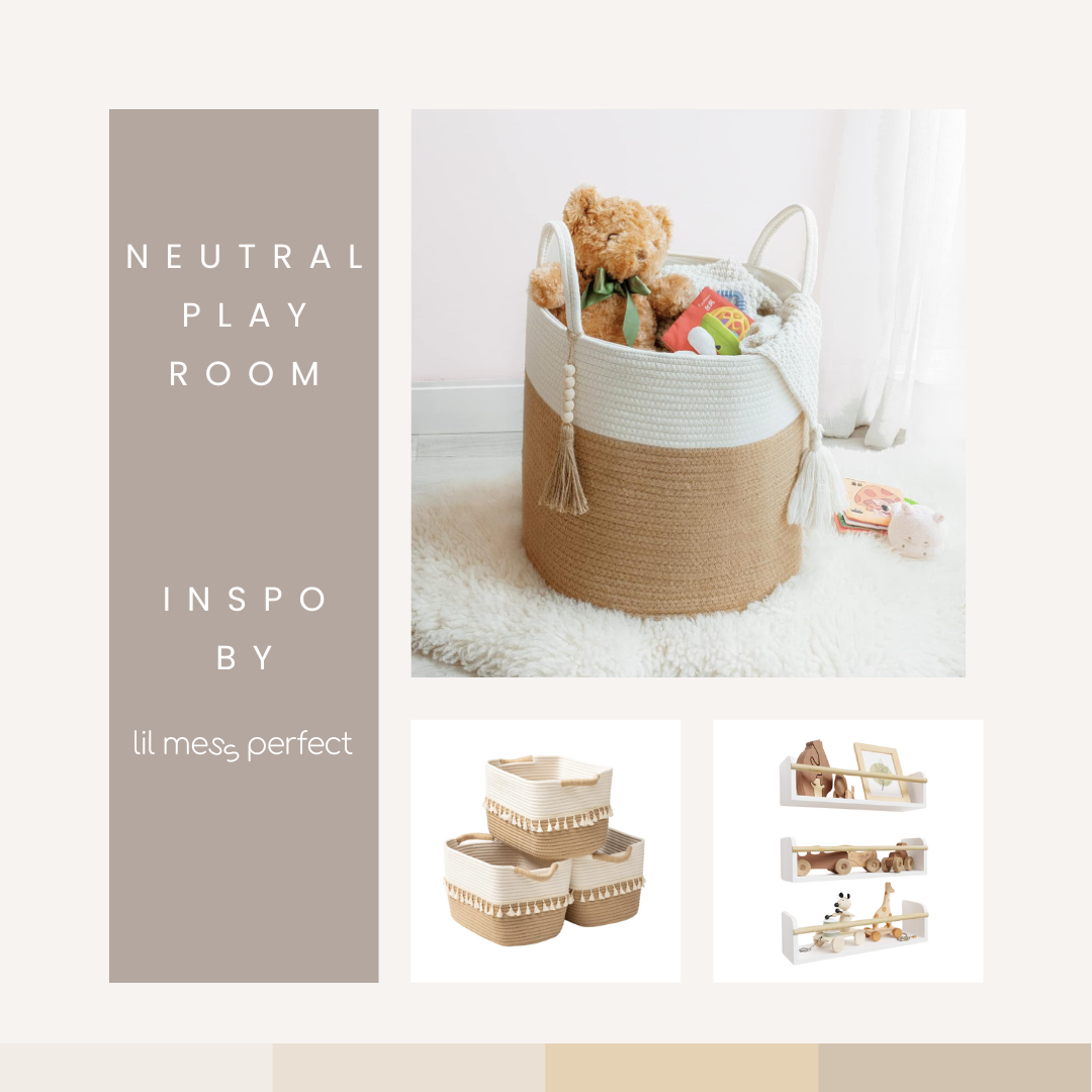 Neutral Color Containers for Playrooms | Lil Mess Perfect